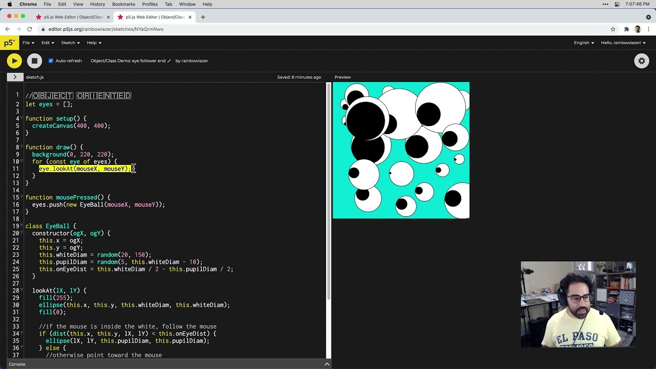 What is Object Oriented Programming in p5js?