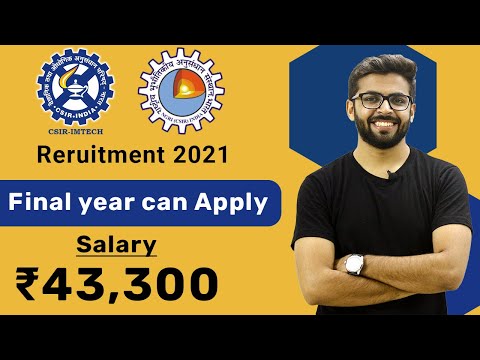 IMTECH - NGRI Recruitment 2021 | Salary ₹43,300 | Final Year can Apply | Freshers | Latest Jobs 2021