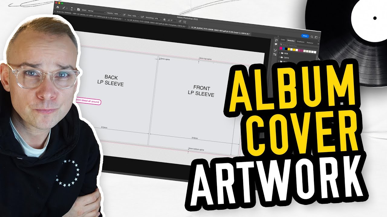 How to Design and Layout Album Covers for Vinyl! - [Photoshop Template]