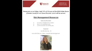 2024 April Grand Rounds - Risk Management Resources