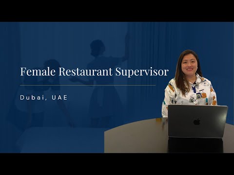 Full-time Female Restaurant Supervisor job offer in Abu Dhabi, UAE