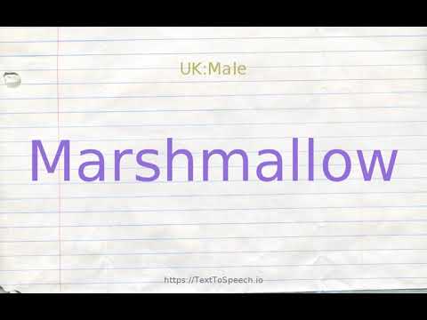 How to pronounce marshmallow
