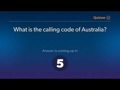 What is the calling code of Australia?� Australia Quiz
