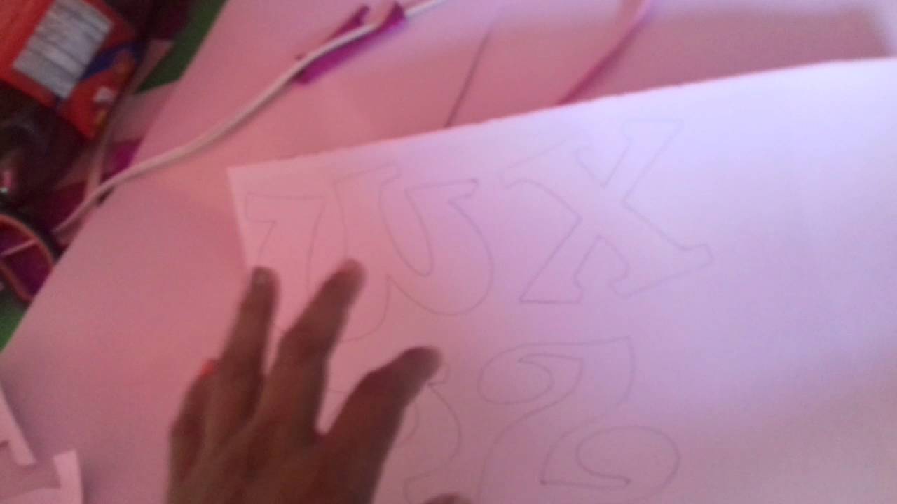 Nombres en foami o goma eva