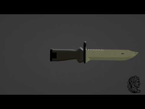 STL file M9 Bayonet Simple 3D Model 🔪・3D printing design to download・Cults