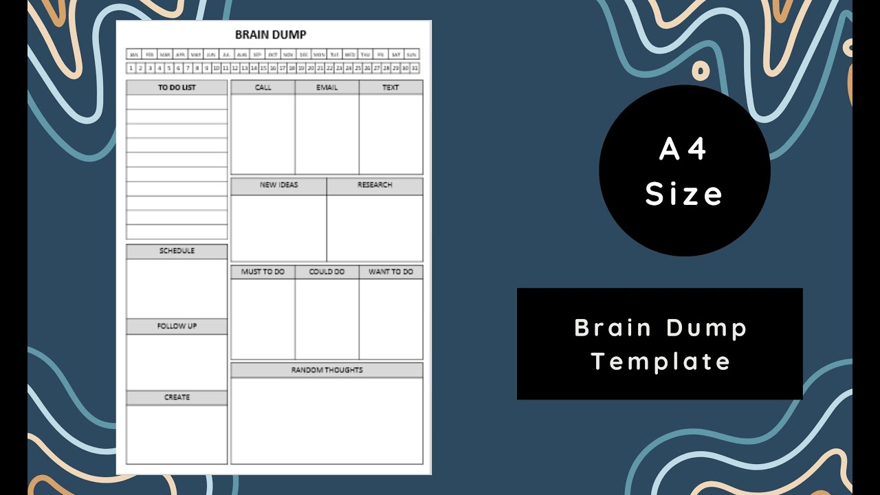How to create brain dump template with powerpoint
