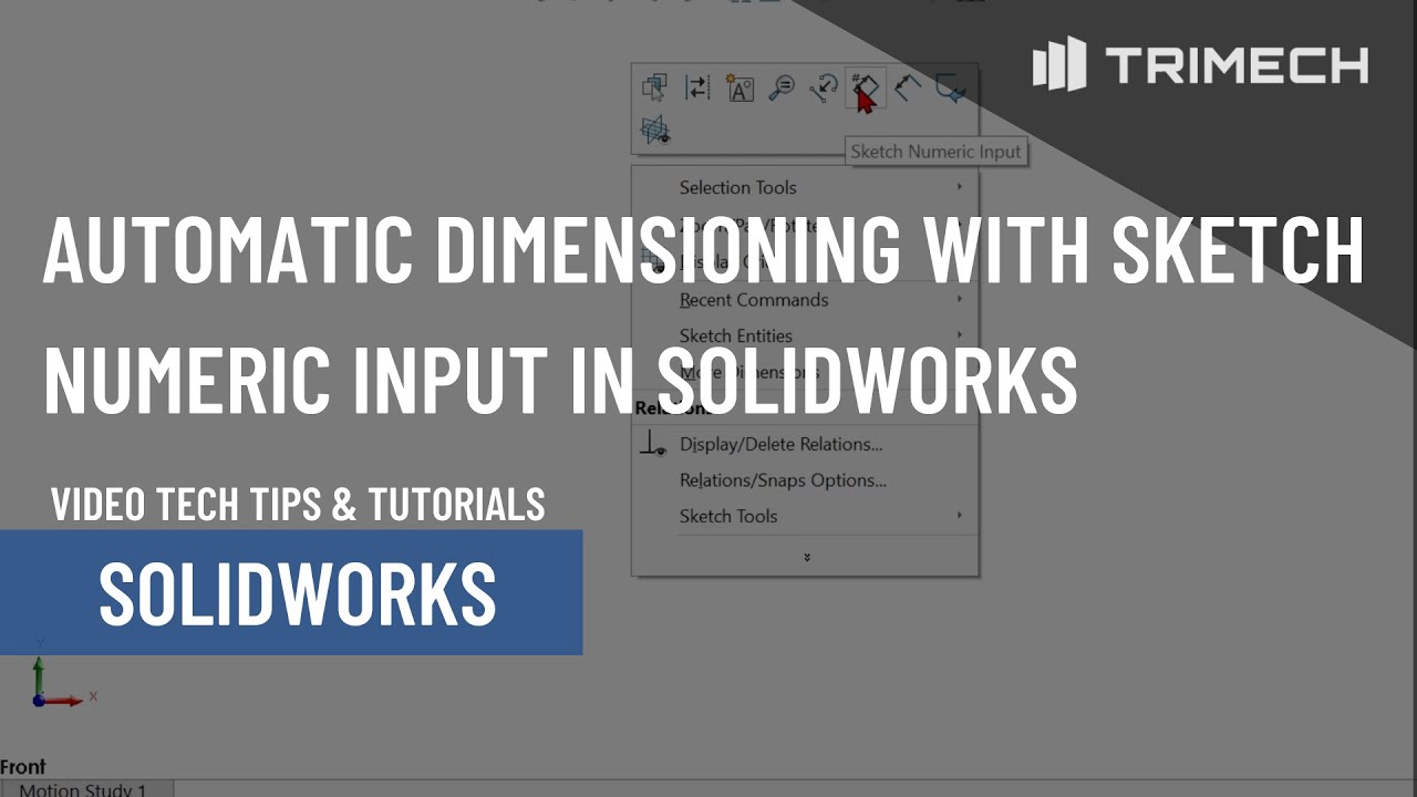 Automatic Dimensioning with Sketch Numeric Input in SOLIDWORKS