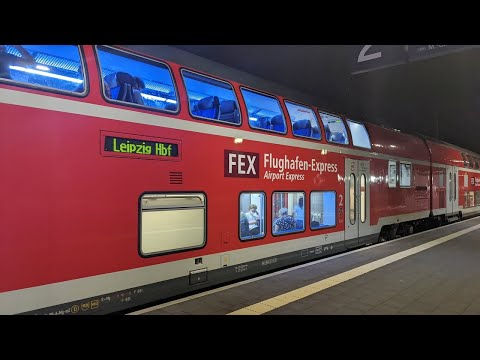 Flughafen-Express in Taucha – Doppelstockzüge als Regionalexpress RE 10 Leipzig–Cottbus