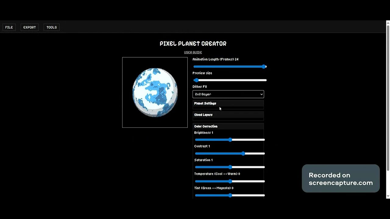 Pixel Planet Creator - Overview v1.8.4