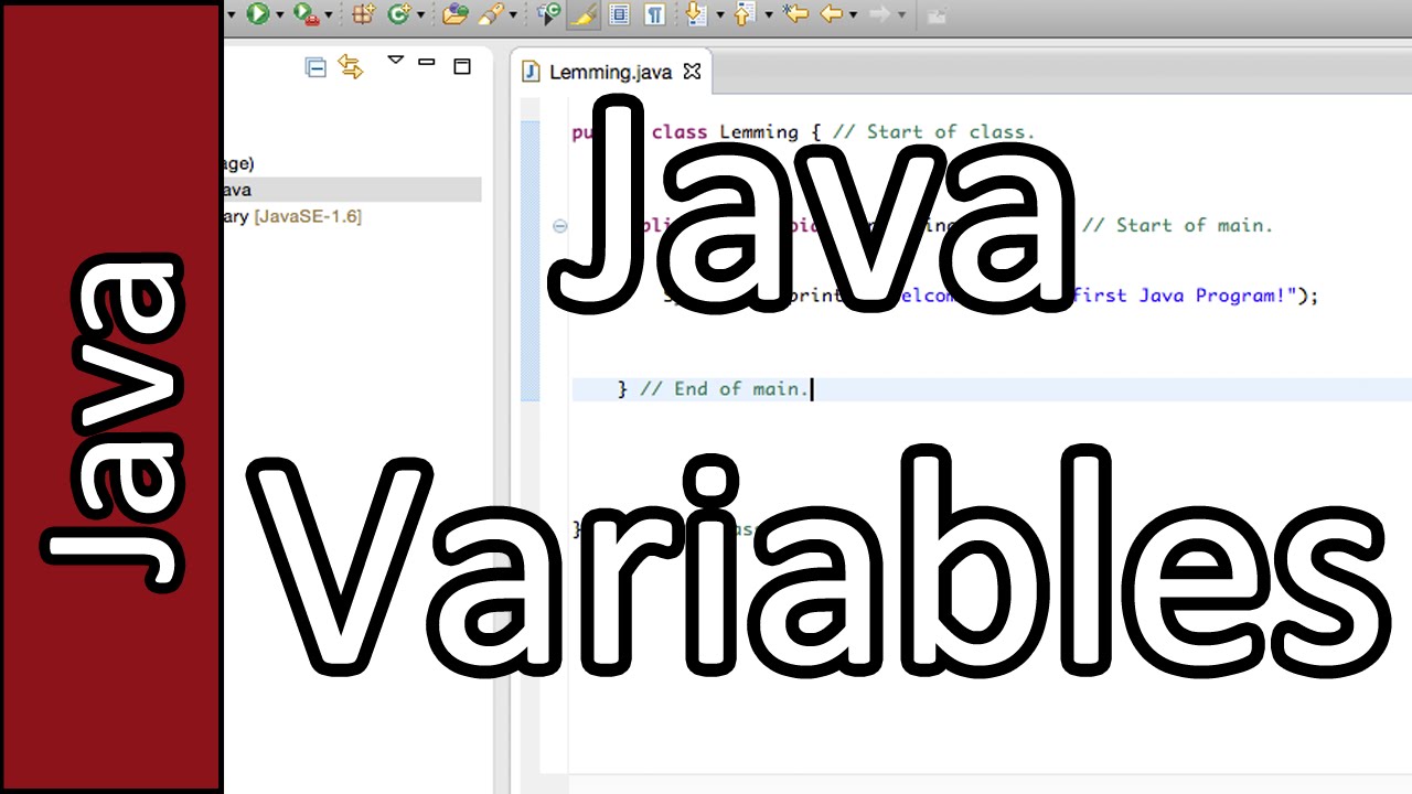 Variables - Java Programming Tutorial #2 (PC / Mac 2015)