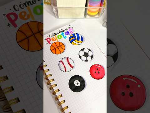 Como dibujar pelotas #apuntesbonitos #lettering #draw #comodibujar #draw