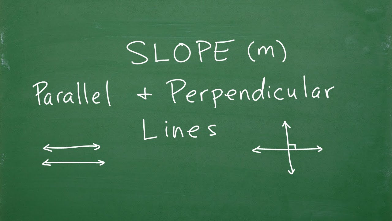 Understand Slope  - Parallel and Perpendicular Lines