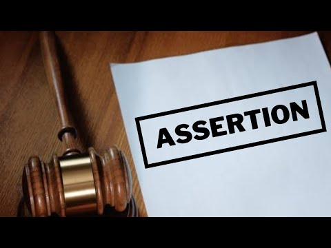 Assertion | Definition | Meaning | Synonyms | Antonyms | Example | English & Hindi
