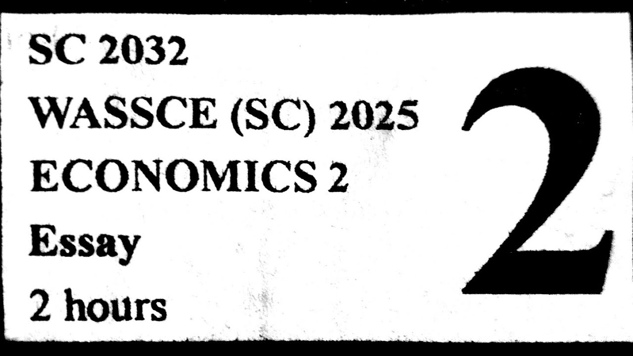 2025 WASSCE May/June Economics Objective & theory #fyp #neco #economics #waec #gce #exams
