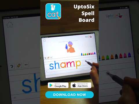 A Spelling and Writing Practice App for Kids | UptoSix Spell Board #phonics #learningapp #reading