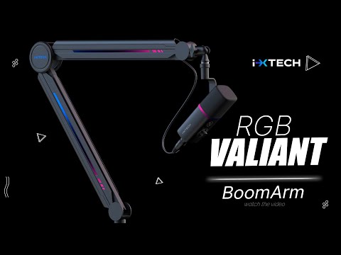 IXTECH Valiant RGB Microphone Boom Arm