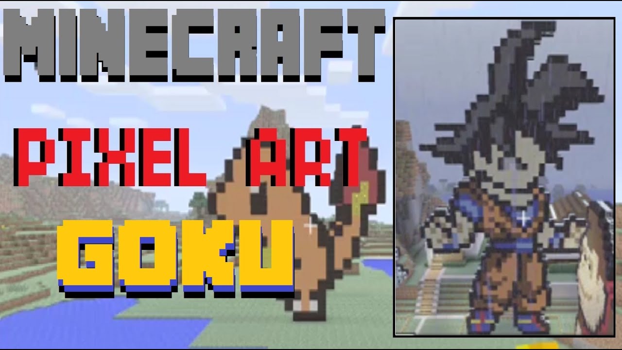 Minecraft Pixel Art : Dragon Ball Z Goku Tutorial