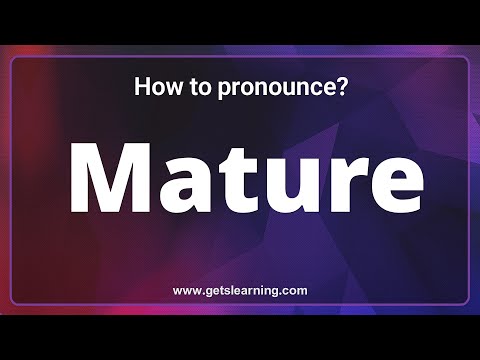 How to pronounce Mature in English Correctly | common word