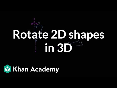 Rotating 2D shapes in 3D | Perimeter, area, and volume | Geometry | Khan Academy
