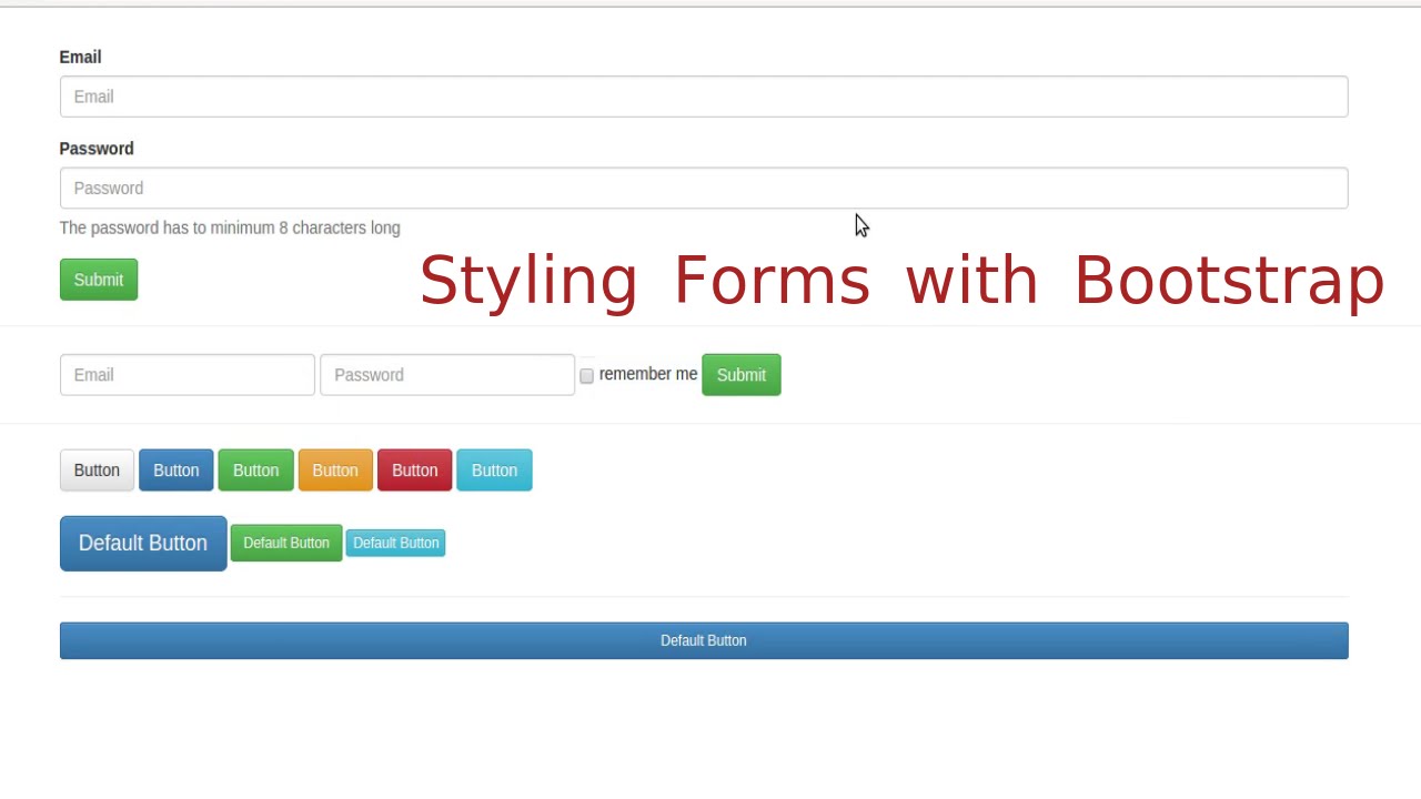 Bootstrap 3 Lesson - 3 Forms
