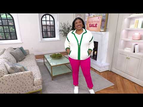 Isaac Mizrahi Live! Clubhouse Crochet Zip Front Sweater Cardigan on QVC