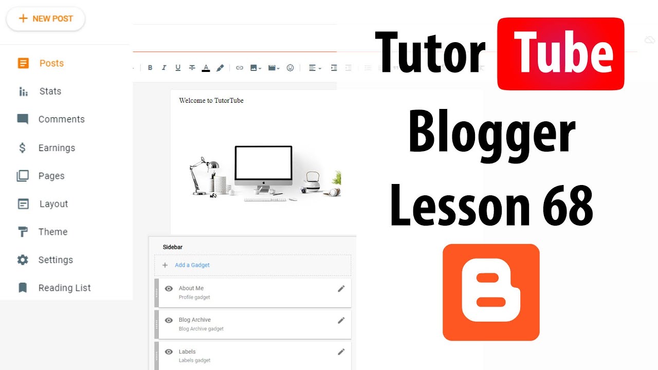 Blogger - Lesson 68 - Blog List Gadget
