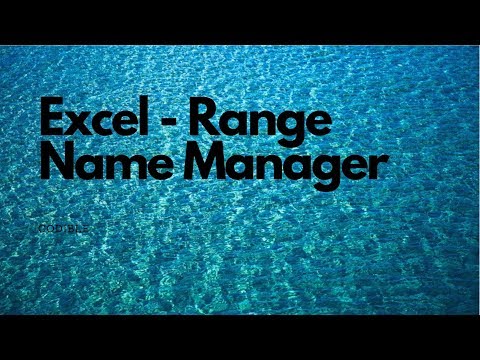 Excel range name manager
