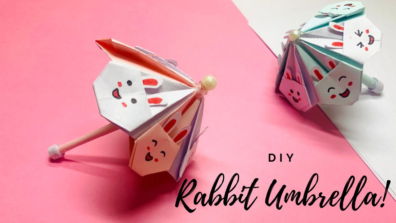 How to make a Paper Umbrella || Rabbit Umbrella || Easy crafts || Mini’s Art & Craft ideas