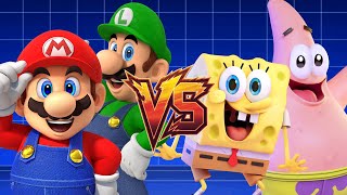 Mario & Luigi vs SpongeBob & Patrick - Mugen Battles - AK1 MUGEN Community