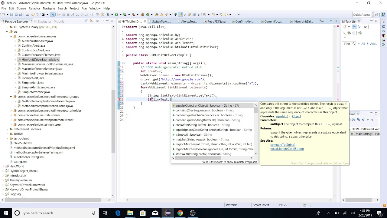 HeadlessBrowserTesting using HTMLUnitDriver in SeleniumWebDriver Java