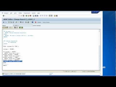 SAP ABAP Training - Program Flow Control And Logical Expressions Video ...