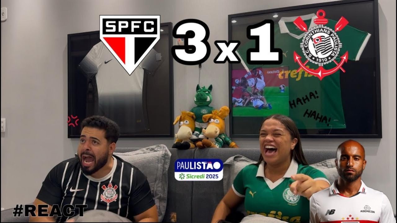 REACT REAÇÕES SÃO PAULO x CORINTHIANS | Casal Rivalidade