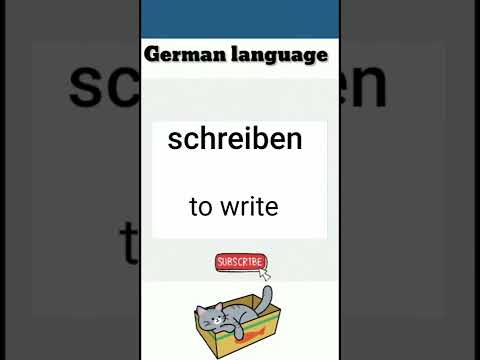 schreiben( to write) german verbs