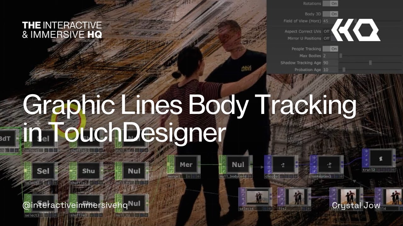 Graphic Lines Body Tracking in TouchDesigner - TouchDesigner Tutorial 218