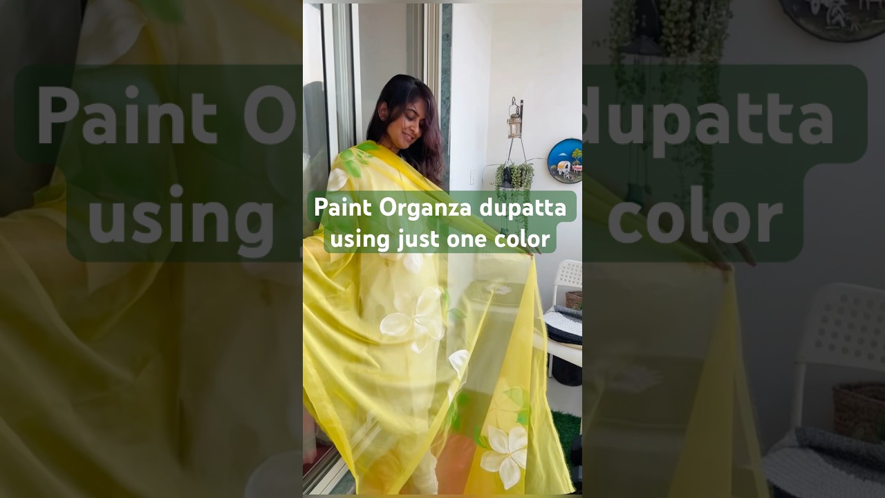 DIY Organza Saree Painting | Fabric Art for Beginners l  #handpainted #organzasaree #arttutorial