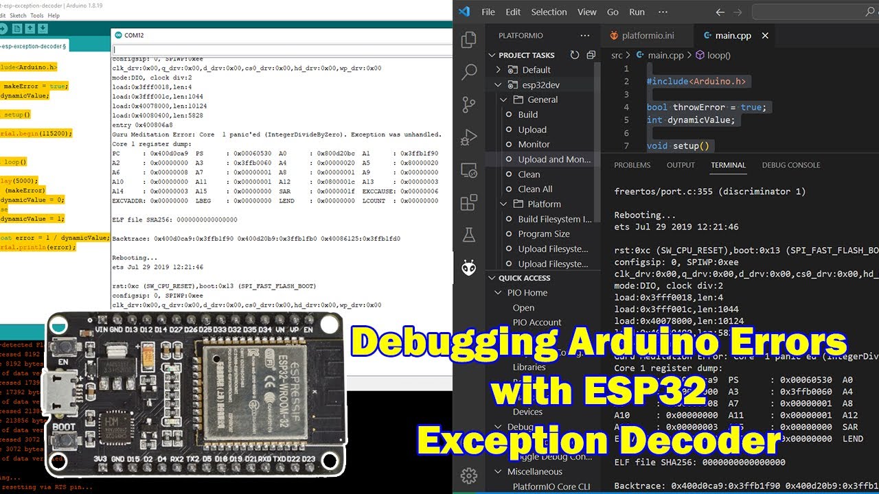 ESP32 ESP8266 Exception Decoder