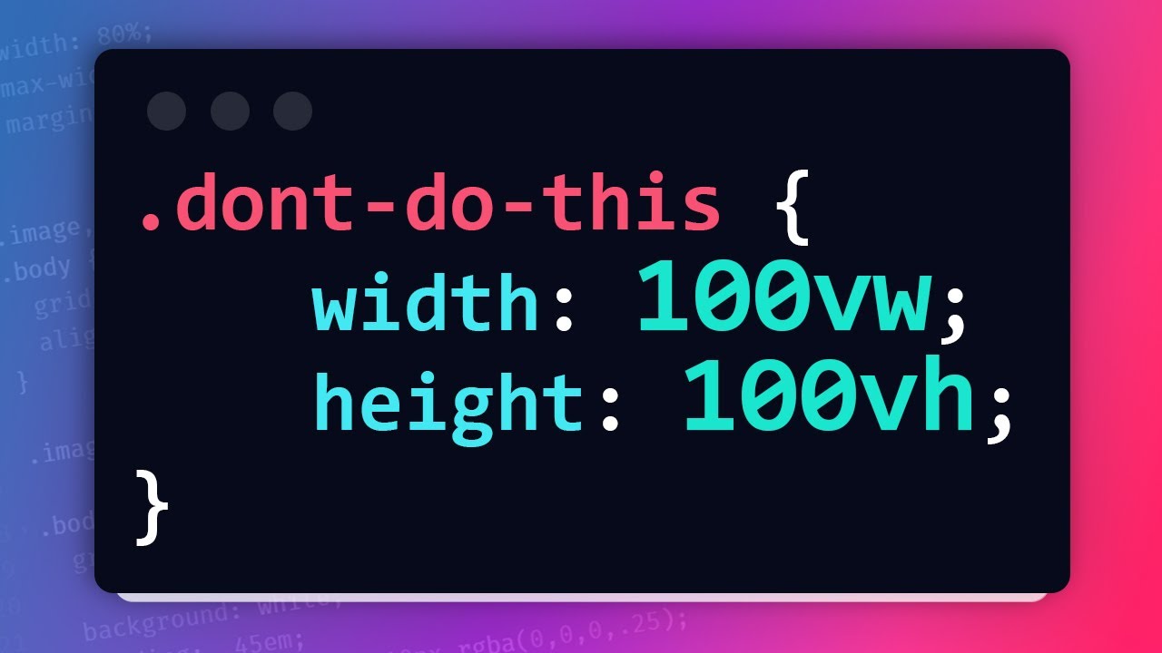 The problems with viewport units