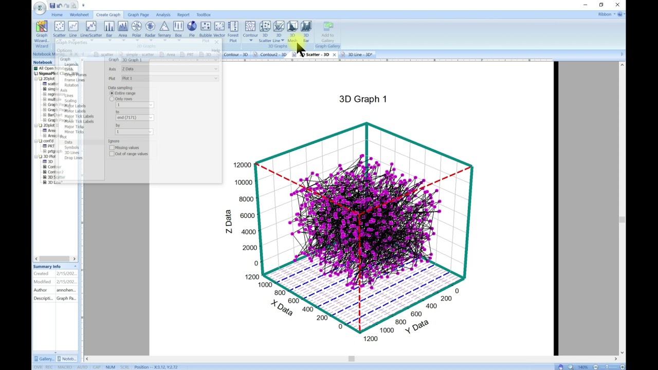 3D Line Plot in SigmaPlot