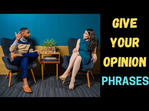 Phrases to GIVE YOUR OPINION in English//COMMON ENGLISH PHRASES