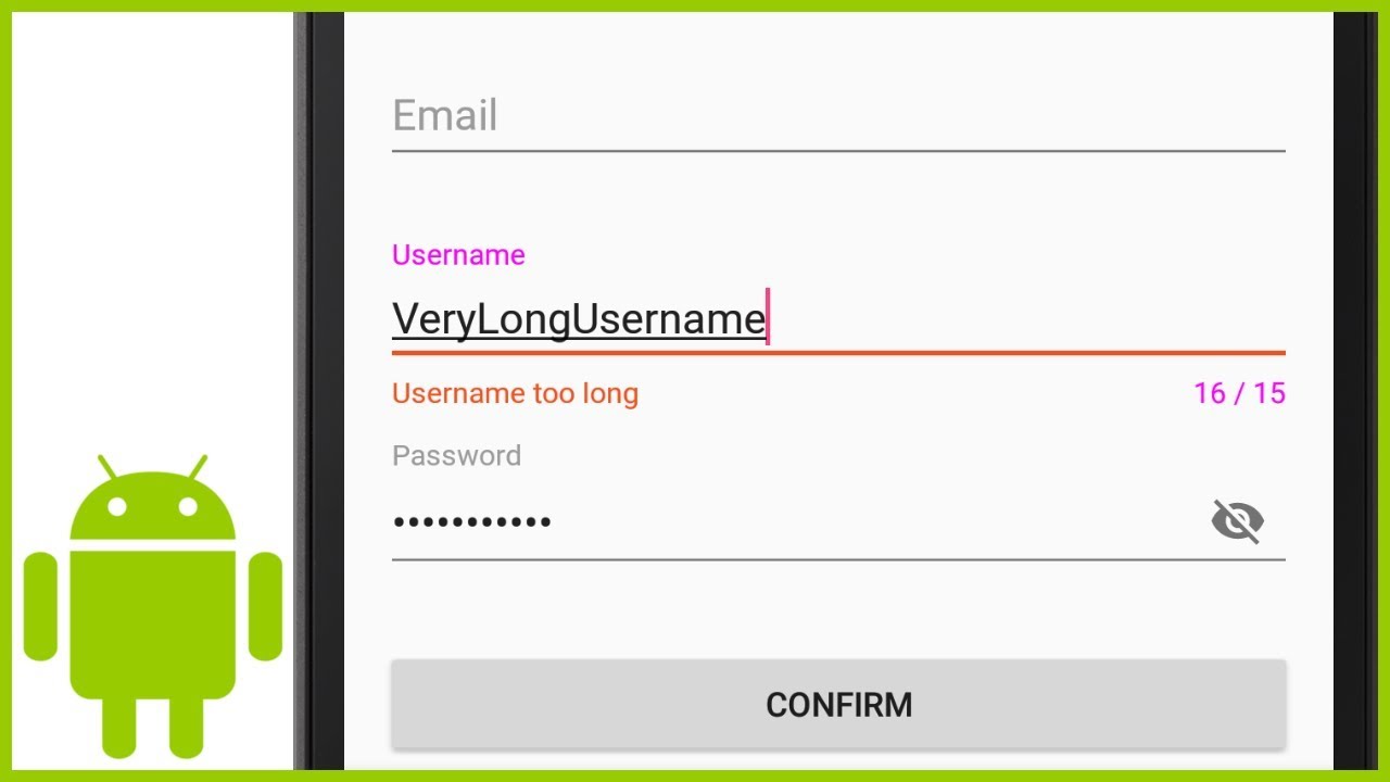 TextInputLayout (Floating Label EditText) - Android Studio Tutorial