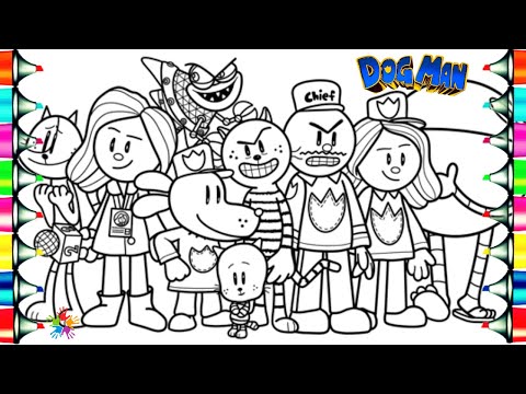 Dog Man Movie New Coloring Pages / How to Color All Main Characters from DogMan / NCS Music