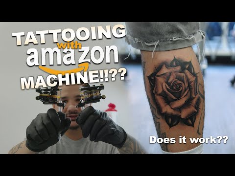 TATTOOING WITH A MACHINE FROM AMAZON!?! ($30 machine)