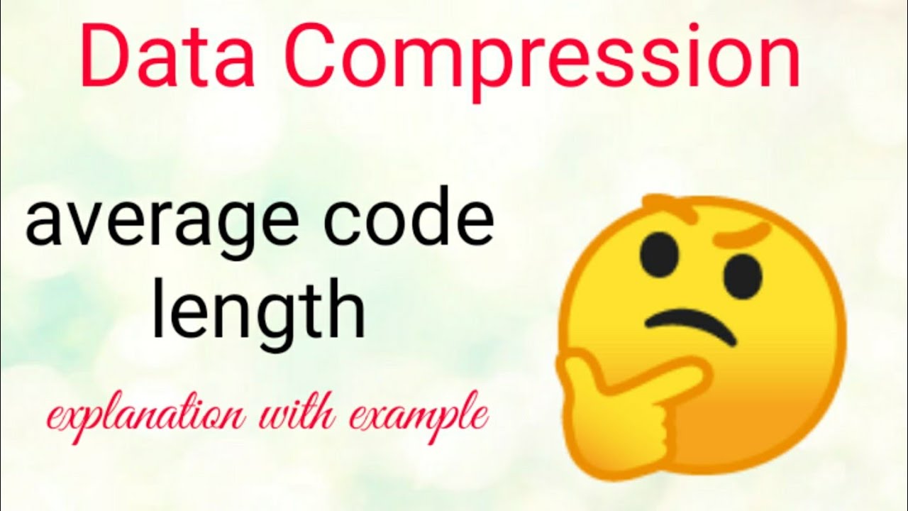 How to find average code length in data compression/average code length/data compression tutorial