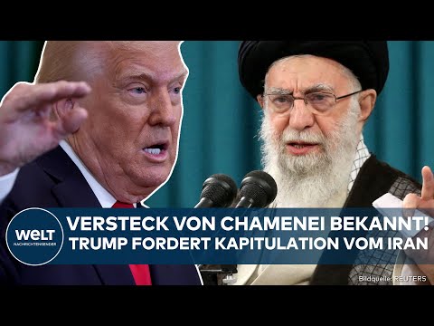 KRIEG GEGEN IRAN: Donnerschlag! Trump fordert Kapitulation - USA kennen Versteck von Chamenei