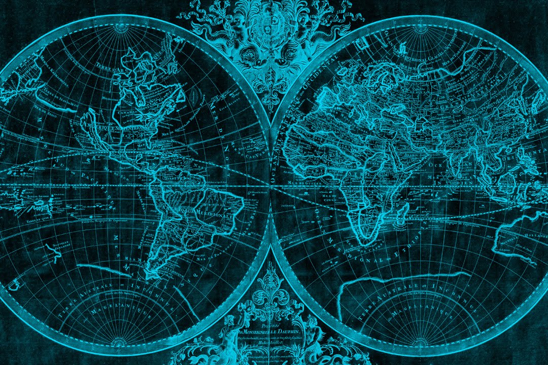 World Map - Multi Colored Unique Designs