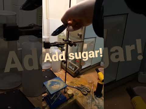Sugar to molten chlorate
