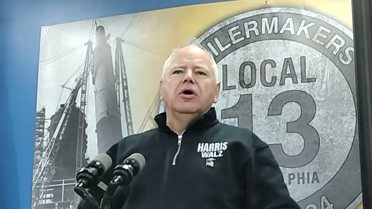 VP Candidate Tim Walz Stumps In Newportville Pa – Delaware Valley News