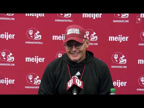 Watch: IU football coach Tom Allen with final thoughts on Michigan ...
