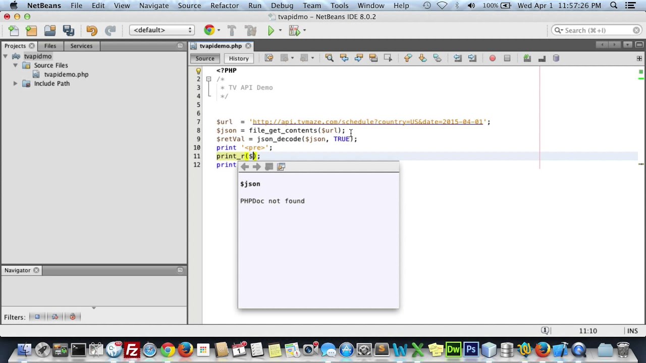 Get TV Listing data using PHP and TVMaze.com API