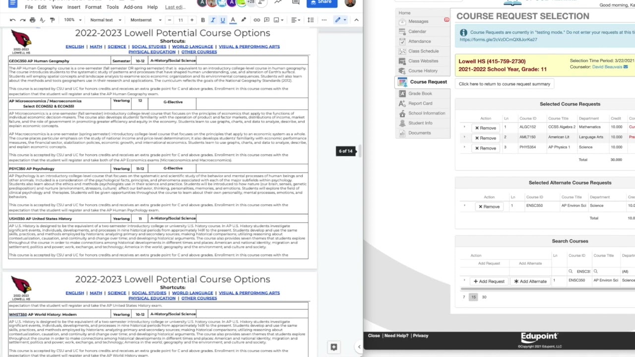 Course Selection Instructions 2022-2023